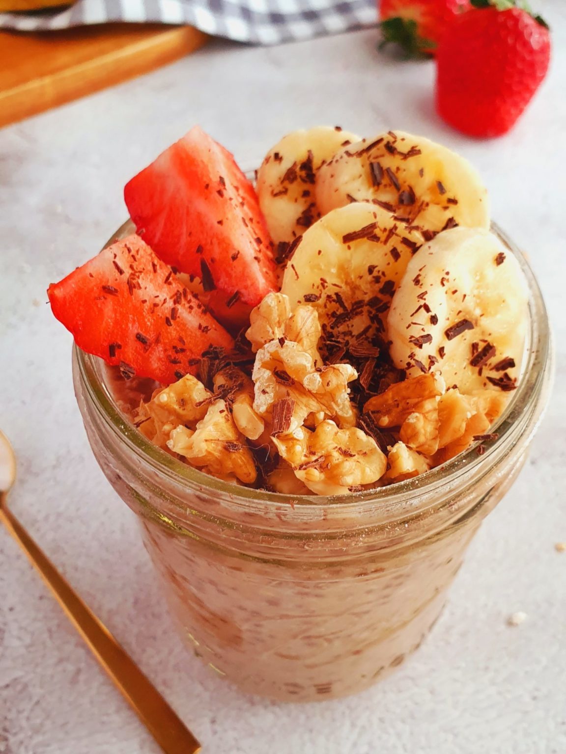 Me gusta comer sano | Avena Nocturna Banana Bread